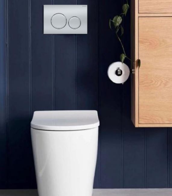 Geberit 115.127.46.1 DELTA 20 Πλακέτα Καζανακιού Διπλής Χρωμέ Ματ ...