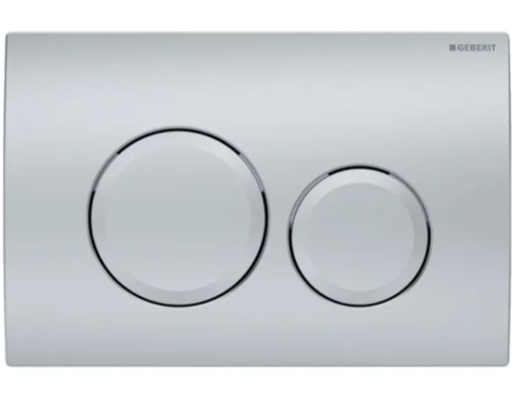 Geberit 115.127.46.1 DELTA 20 Πλακέτα Καζανακιού Διπλής Χρωμέ Ματ ...