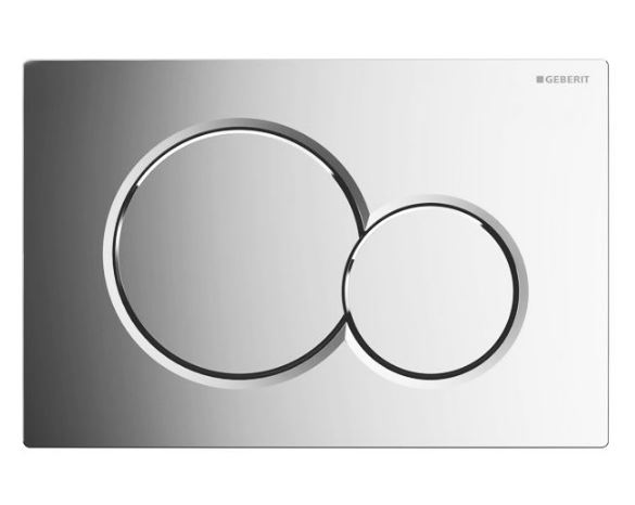 Geberit SIGMA 01 Πλακέτα Καζανακιού Διπλής Ροής Χρωμέ Γυαλιστερό ...
