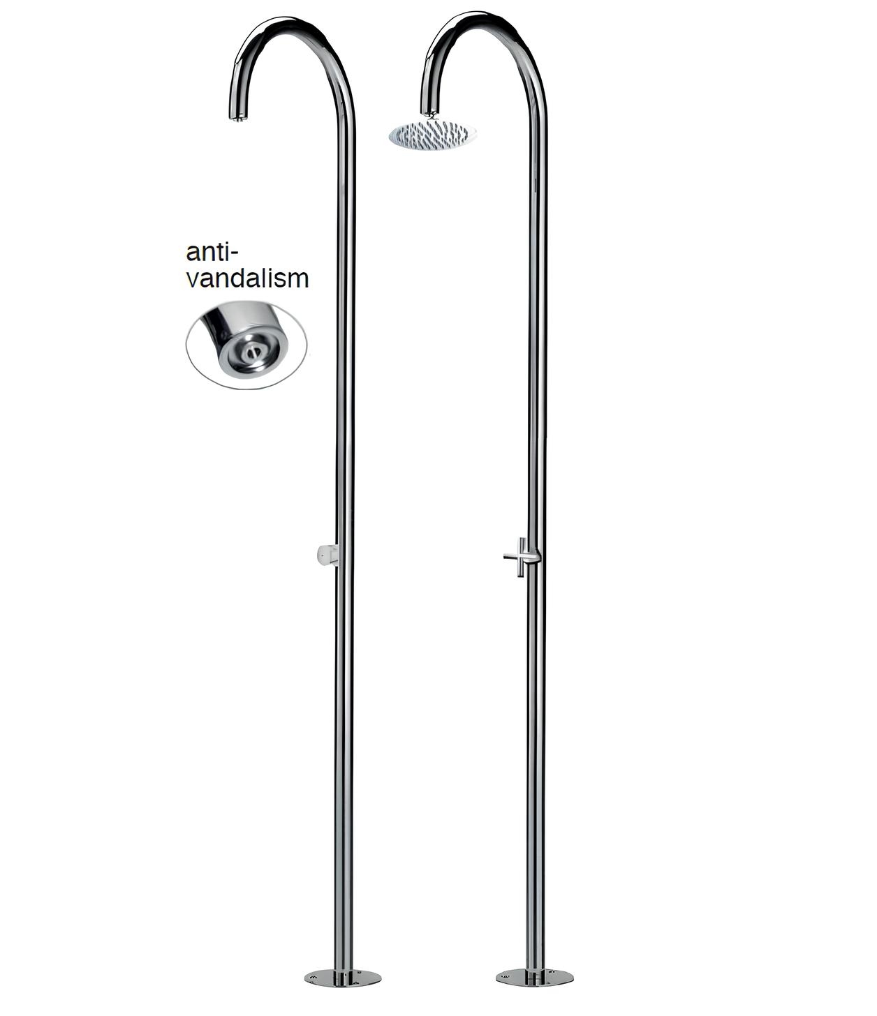 Stratos Apollon INOX AISI 316 Στήλη Ντους Εξωτερικού Χώρου ...