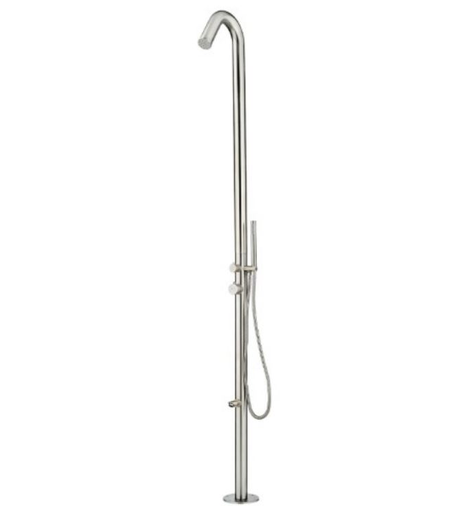 Στήλη Ντους Εξωτερικού Χώρου 6017N Chrome Matt Με Μίκτη INOX AISI 316 ...