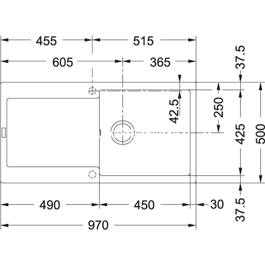 Franke Maris MRG 611-97 Coffee 97x50 Νεροχύτης 114.0066.675 ...